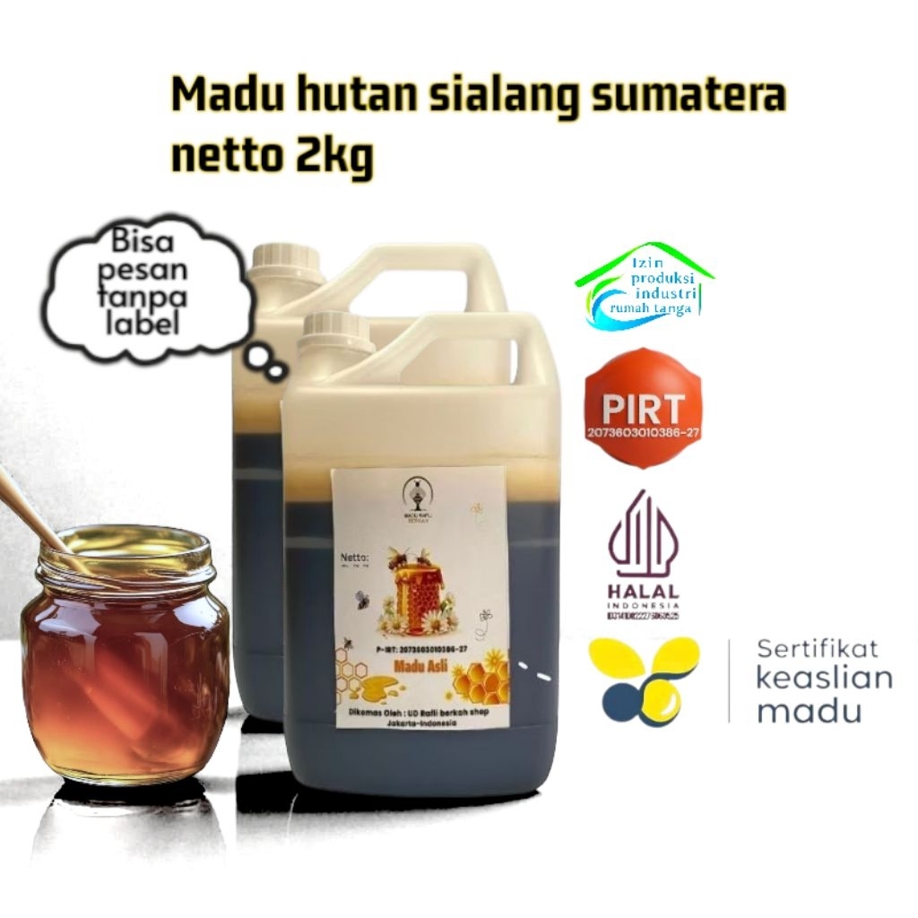 Jual madu hutan sialang sumatera isi 2kg premium_asli tanpa campuran ...