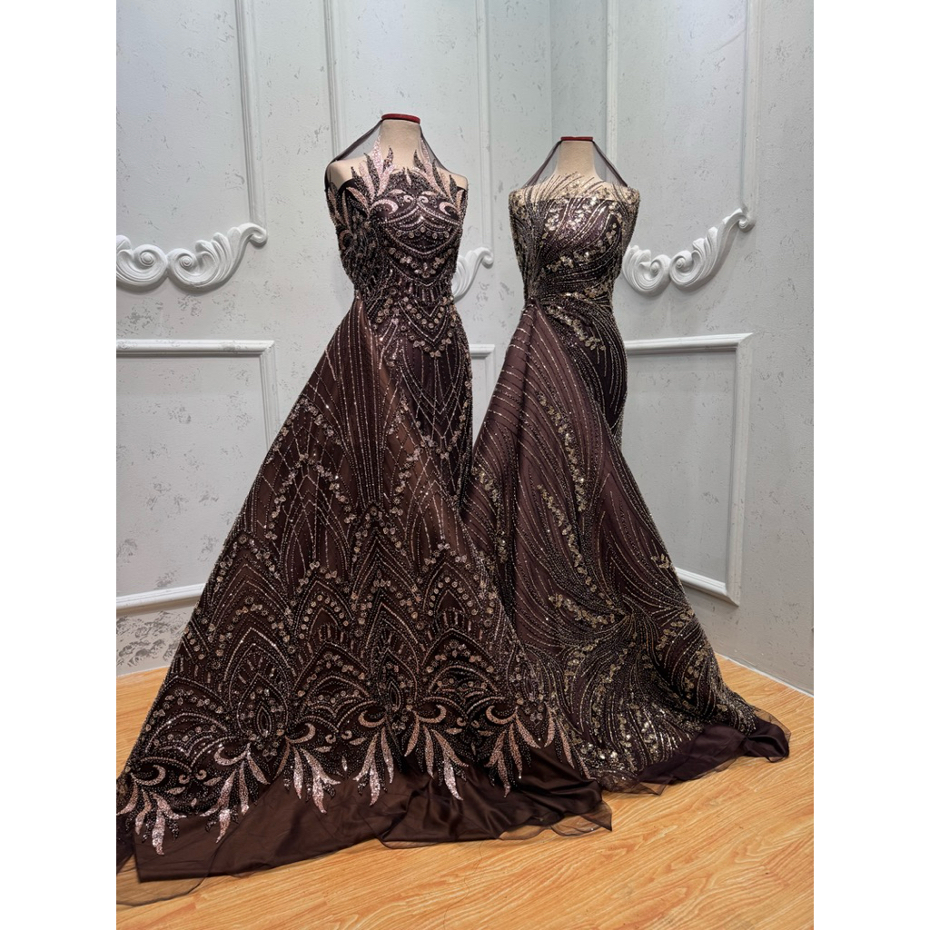 Jual series dark chocolate / wedding brokat / series mahogany | Shopee ...
