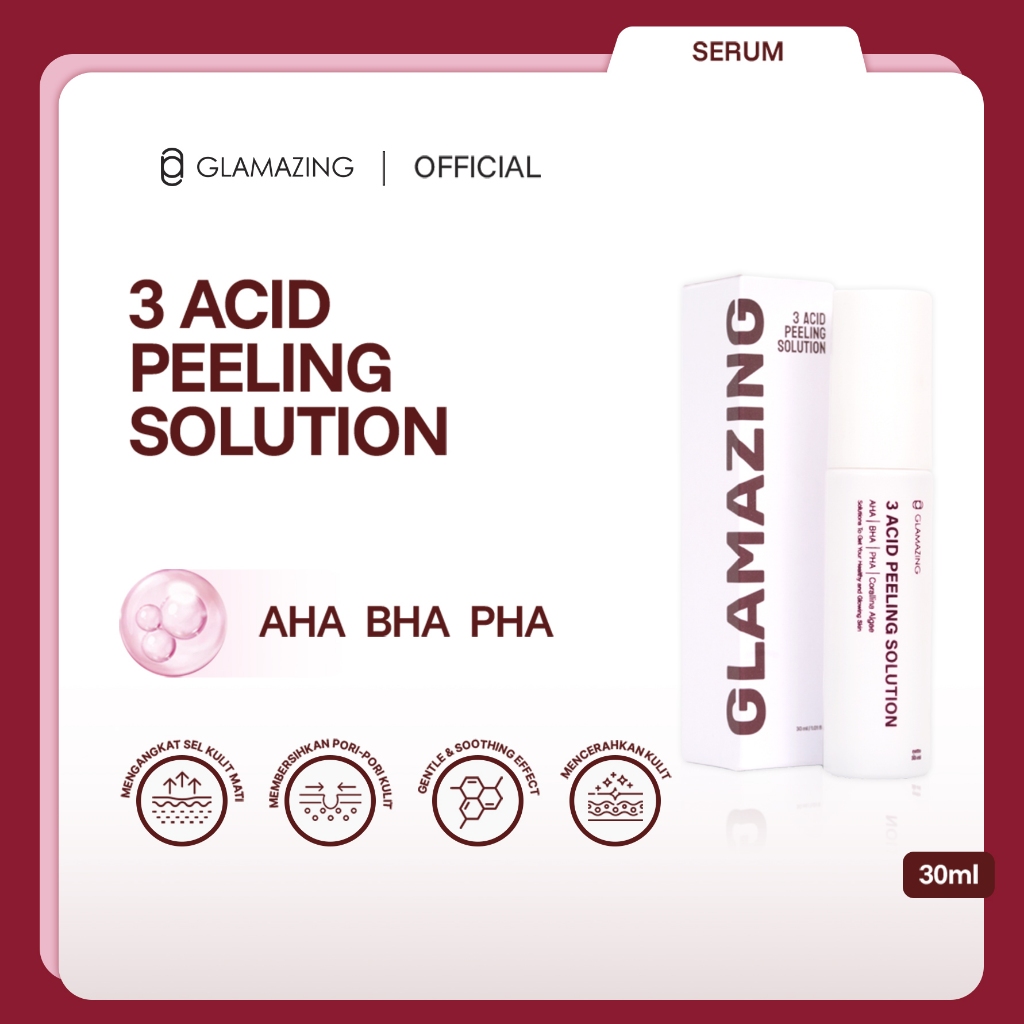 Jual GLAMAZING 3 Acid Peeling Solution – Exfoliating Serum, Wajah Cerah ...