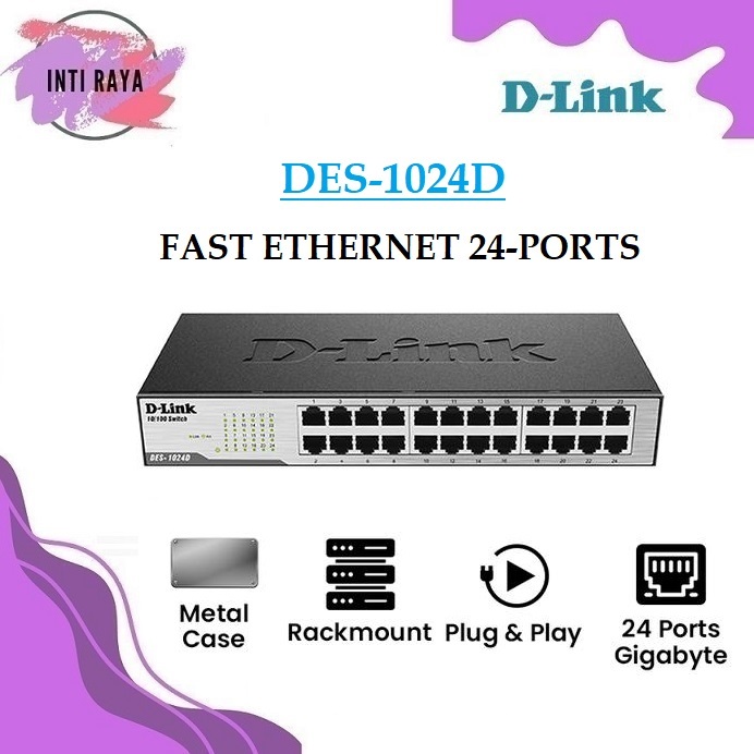Jual D-Link DES-1024D 24-port 10/100M Unmanaged Standalone Switch ...
