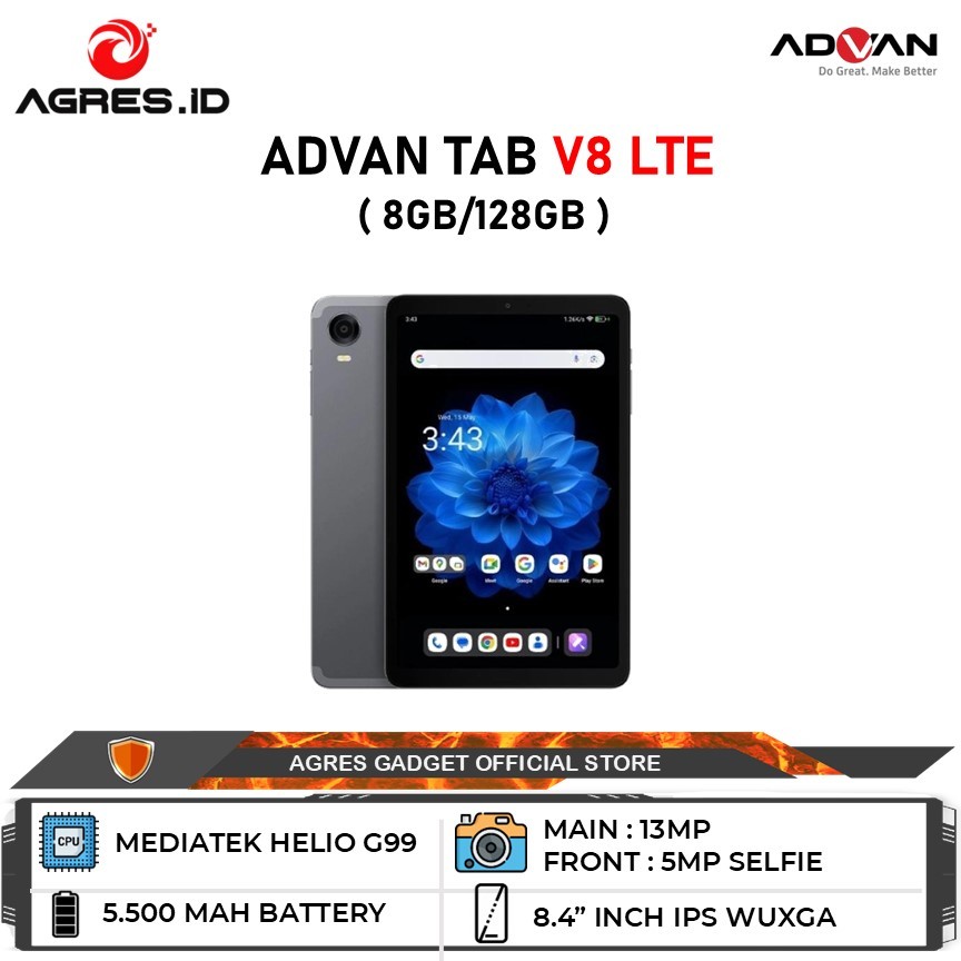Jual ADVAN Tab V8 LTE 8GB/128GB Garansi Resmi ADVAN Indonesia | Shopee ...
