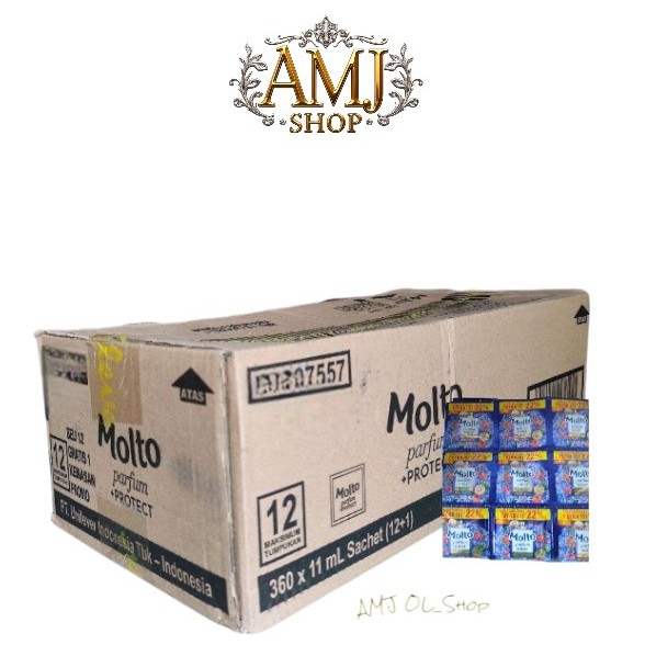 Jual molto parfume 1 dus 384 sachet - pewangi pakaian 1 Dus (32 renteng ...
