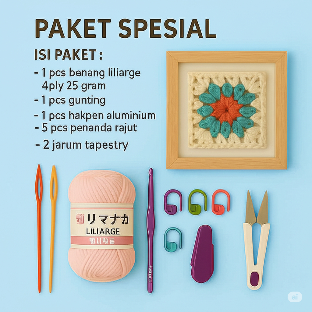 Jual STUDIO RAJUT - PAKET SPESIAL BENANG RAJUT STARTER KIT CROCHET MILK ...