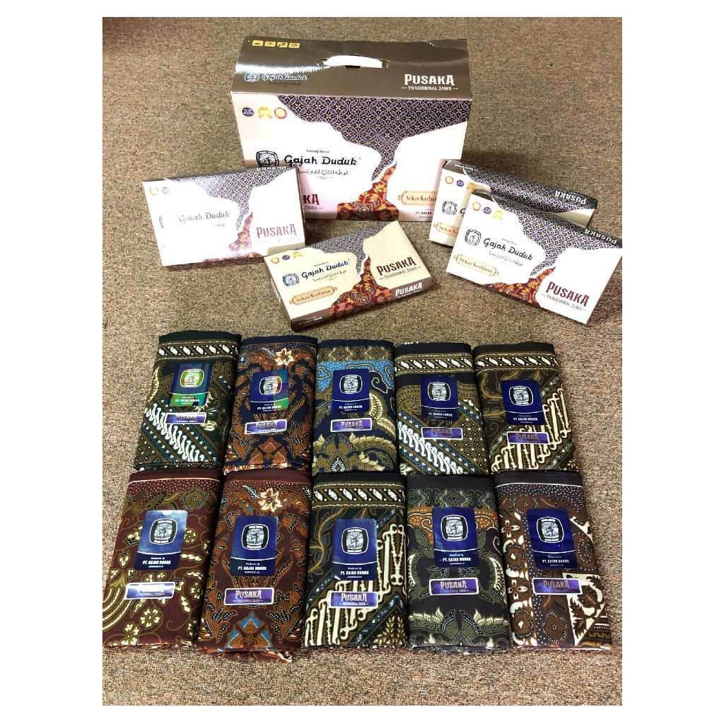 Jual [Grosir 10Pcs / 20Pcs] Sarung Gajah Duduk Batik Pusaka Motif ...