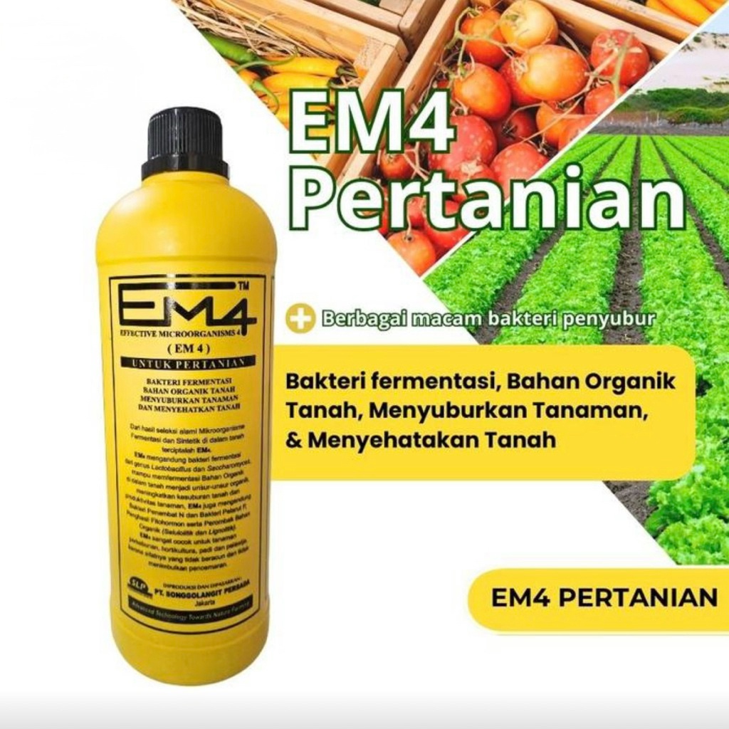 Jual EM4 Pertanian 1 liter | EM4 kuning | Shopee Indonesia
