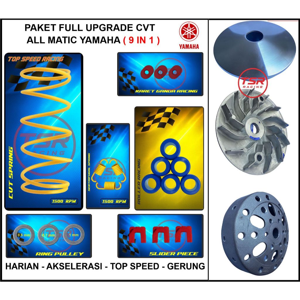 Jual TSR 9 IN 1 PAKET FULL UPGRADE CVT TSR ( ALL MATIC YAMAHA ) HARIAN ...