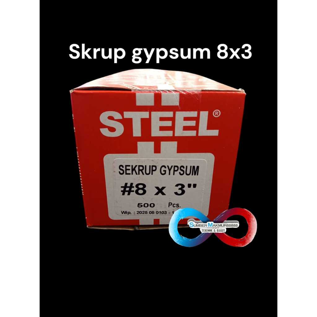 Jual Skrup gypsum STEEL / drywall screw 8x3 inch (boxan) | Shopee Indonesia