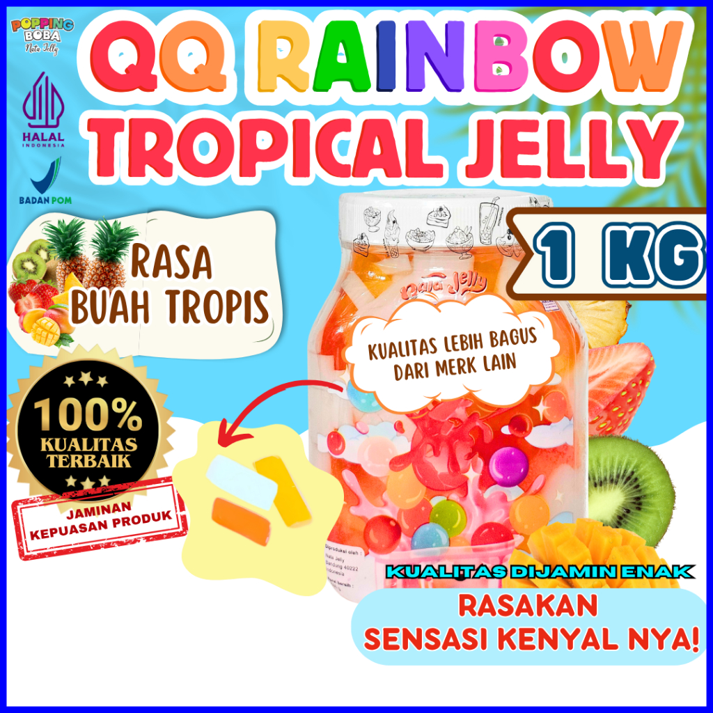 Jual QQRainbowJellyKonyakuToppingMinumanKombinasi PRIME Bubuk Minuman Powder Drink - Tropical ...