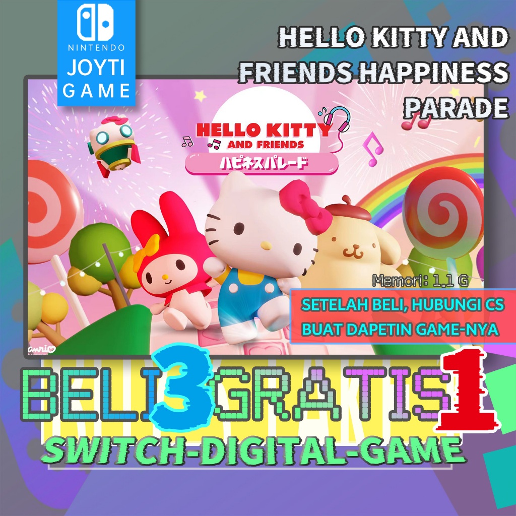 Jual HELLO KITTY AND FRIENDS HAPPINESS PARADE Nintendo Switch Digital ...