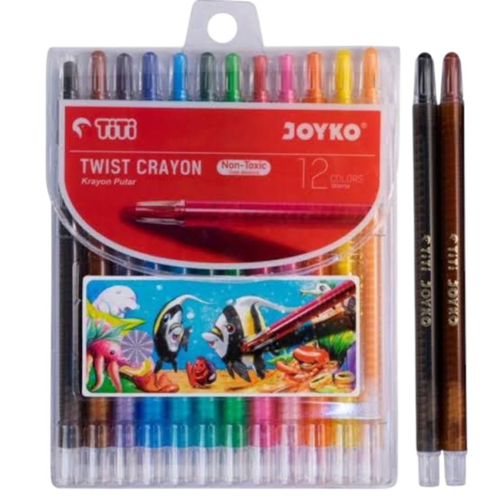 Jual CRAYON PUTAR JOYKO 12 WARNA PANJANG | Shopee Indonesia