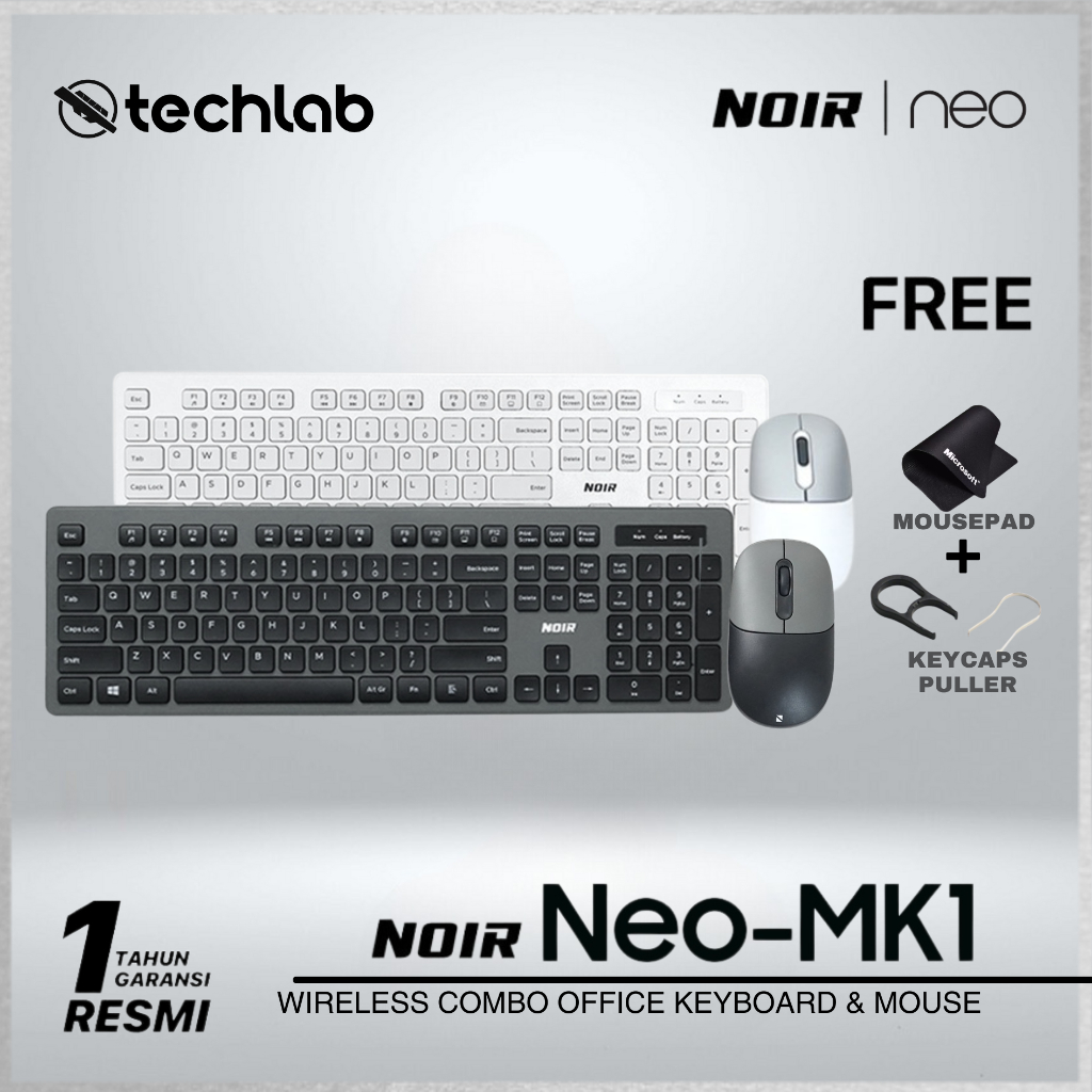 Jual Noir MK1 / Neo MK1/ MK-1 Wireless Combo Office Silent Keyboard ...