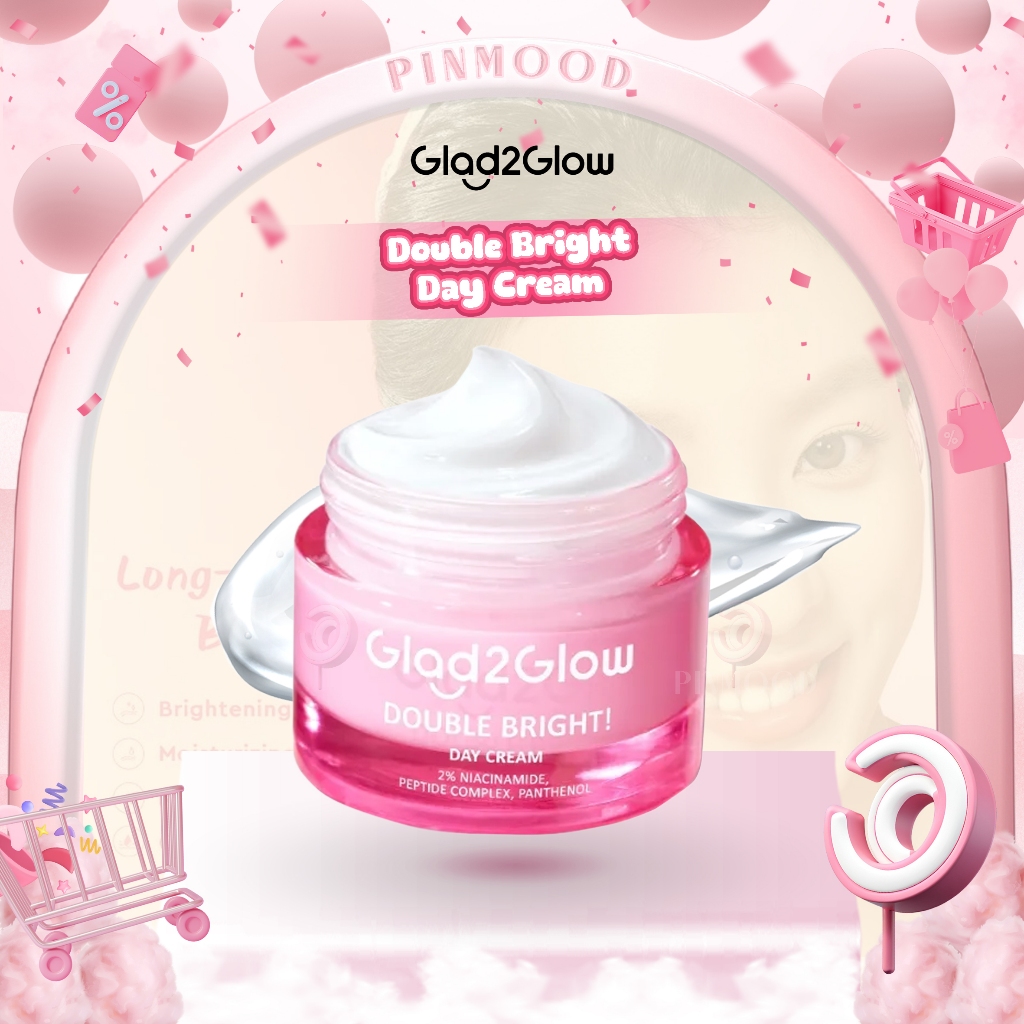 Jual GLAD2GLOW - DOUBLE BRIGHT DAY CREAM ( 30 g ) - Krim Pencerah Wajah ...