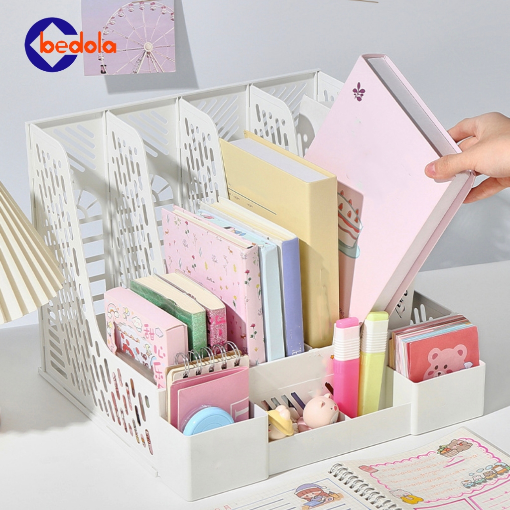 Jual Rak buku rak pena file organzier meja minimalis box file dokumen ...