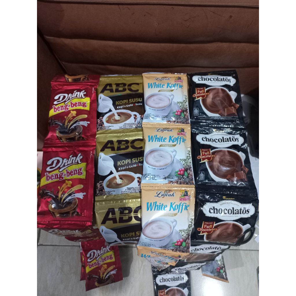 Jual 4 pack terdiri beng beng drink, Abc susu, luwak white coffie ...