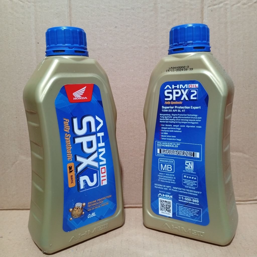 Jual Oli Motor Matic Honda Spx 2 10W 30 - 800ML | Shopee Indonesia