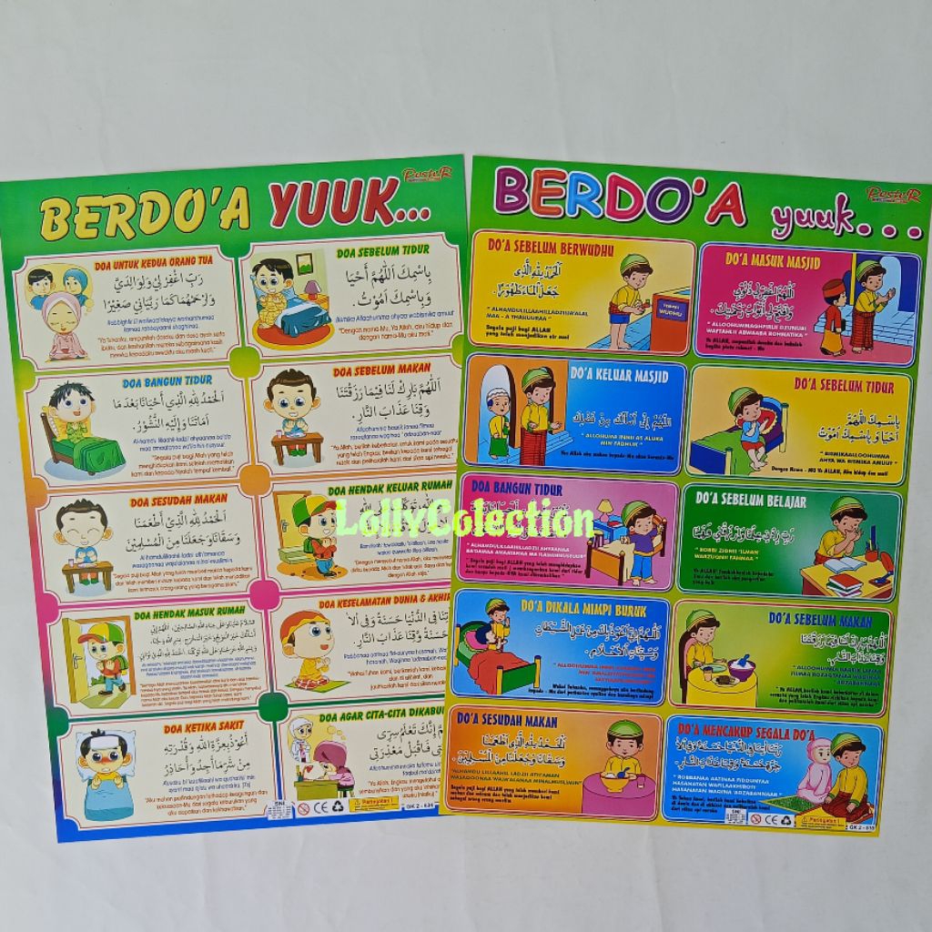 Jual Poster Edukasi Anak Belajar Berdoa Yuk | Shopee Indonesia