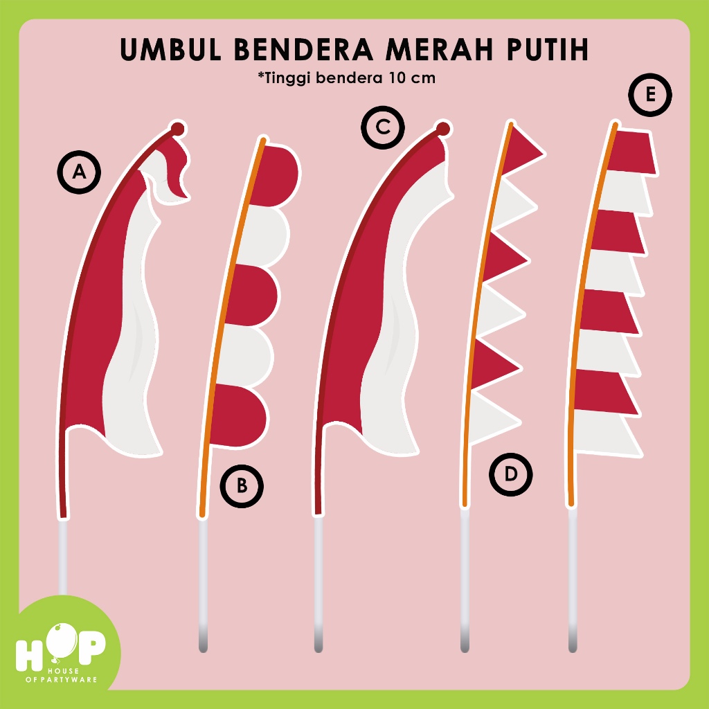Jual Topper Tumpeng Hiasan Umbul Umbul Bendera Merah Putih / 17 Agustus ...