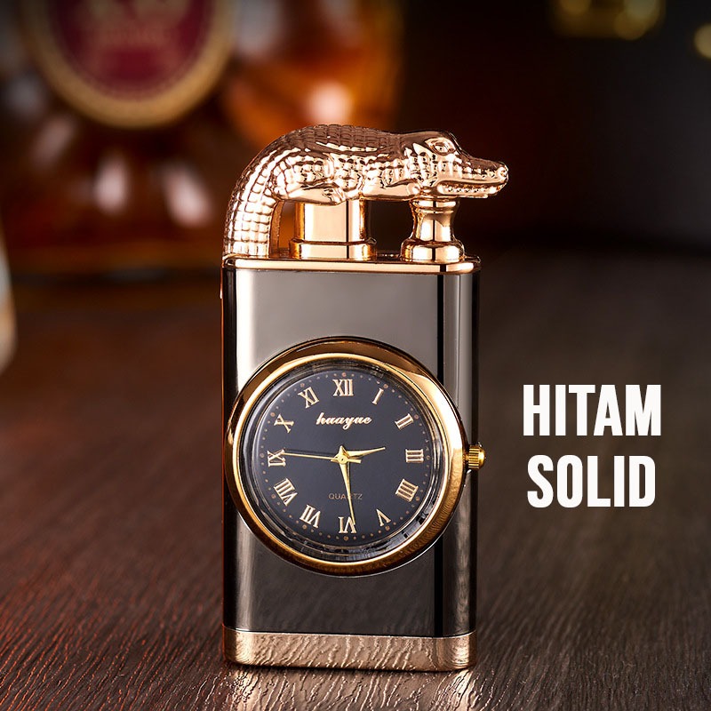 Jual BBAK Korek Api Gas Korek Jam Analog Korek Bara Body Besi Bentuk ...