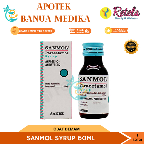 Jual SANMOL PARACETAMOL SYRUP 60ML | Shopee Indonesia