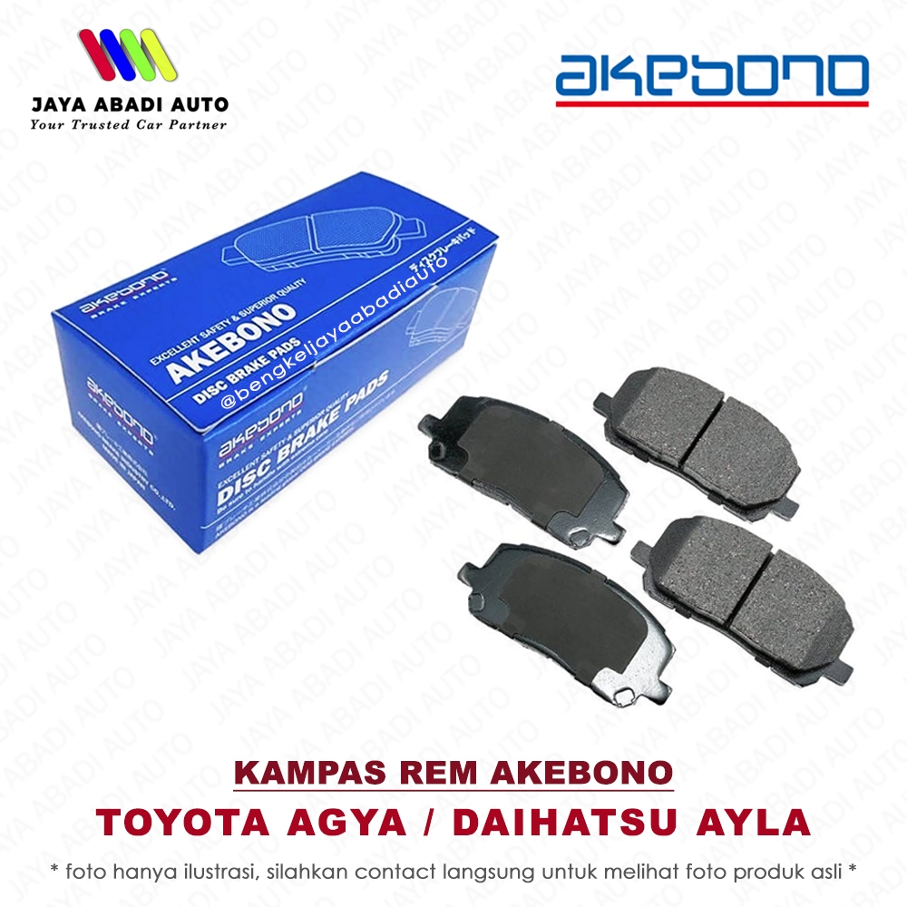 Jual Brake Pad / Kampas Rem AKEBONO - TOYOTA AGYA / DAIHATSU AYLA MATIC ...