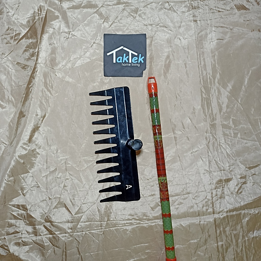 Jual SAPU GARUK PLAT BESI DAUN ANTI KARAT PATAH TAMAN GAGANG KAYU ...