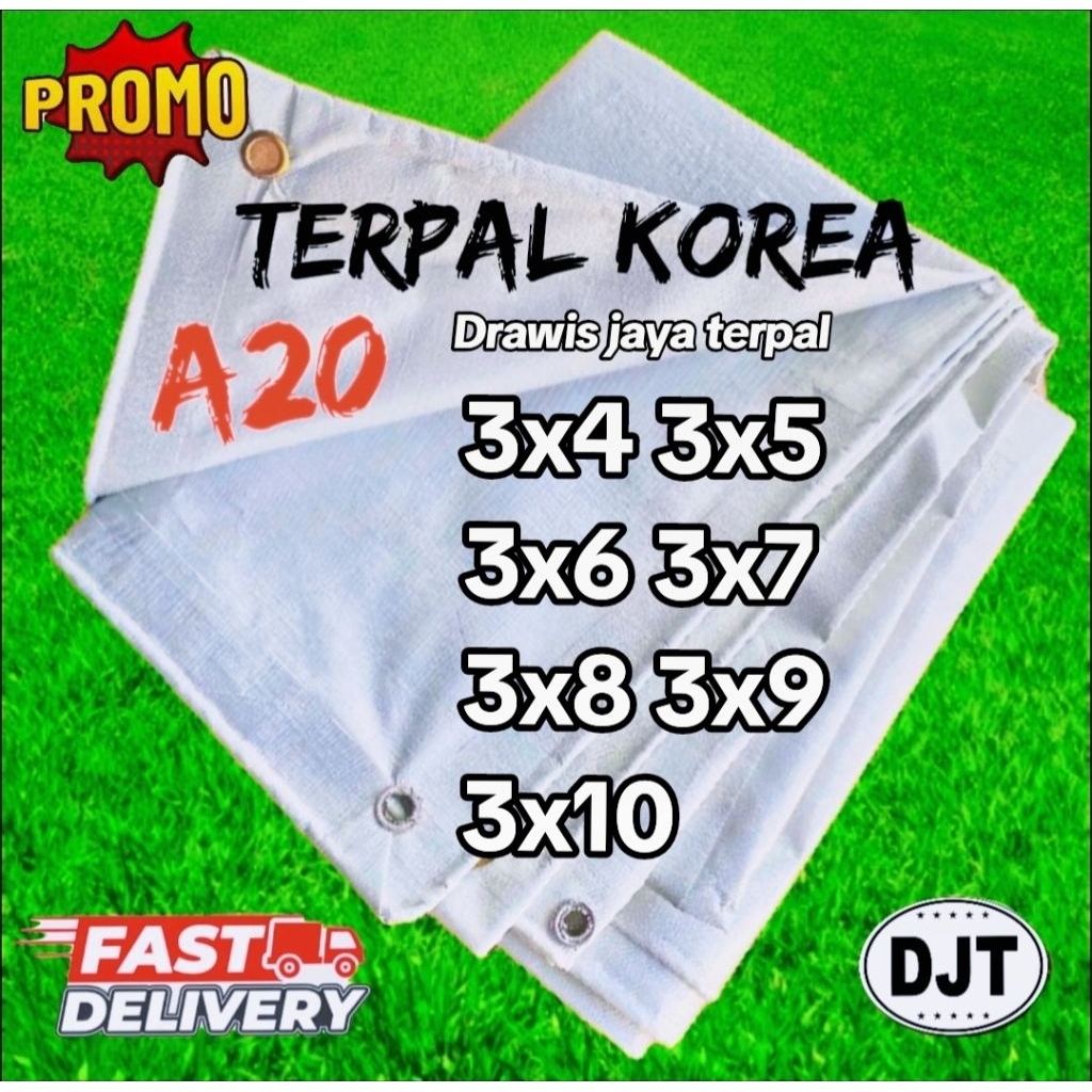 Jual TERPAL PUTIH 3X4 3X5 3X6 3x7 3x8 3x9 3x10 TYPE A12 A20 BAHAN ...
