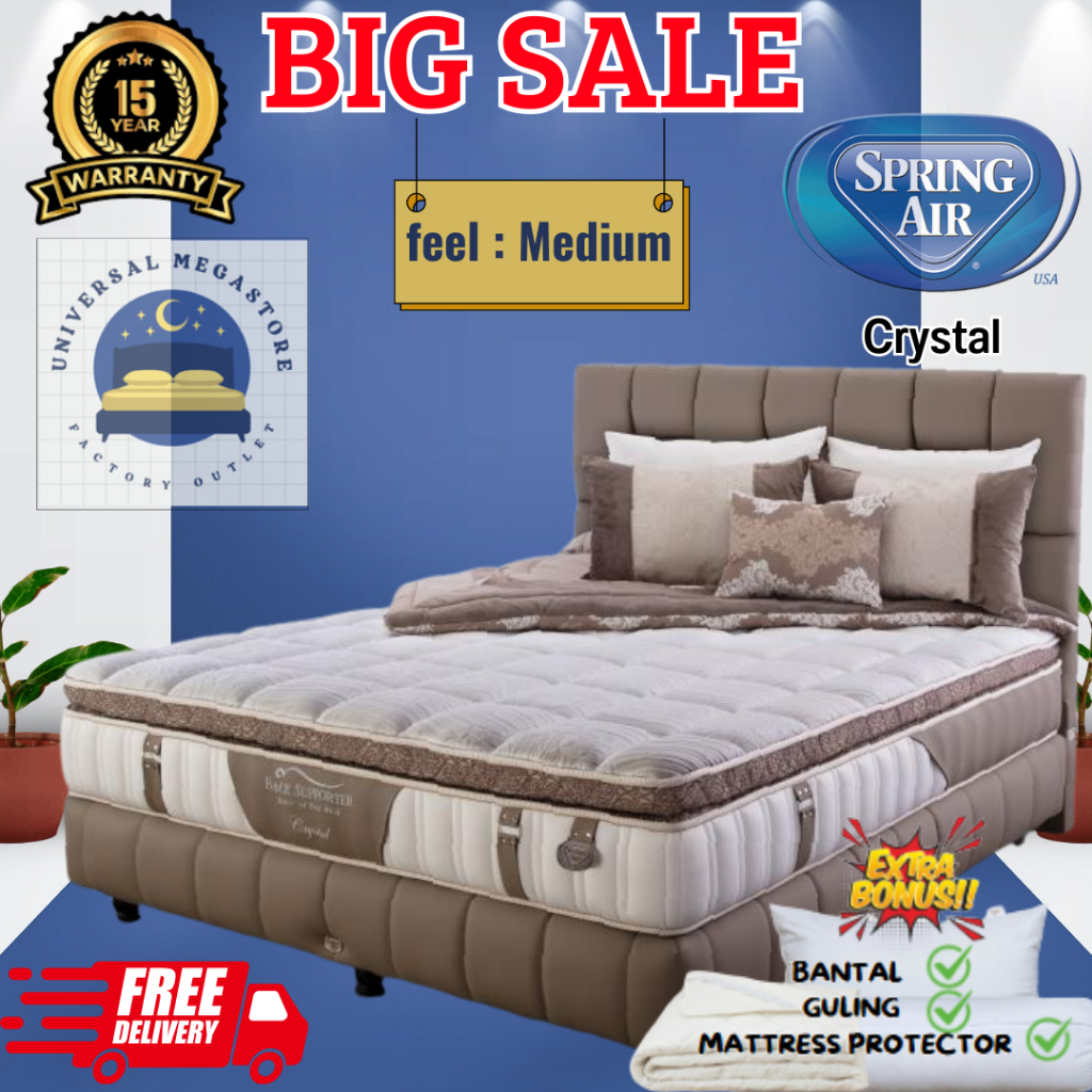 Jual SPRING AIR Kasur Springbed NEW CRYSTAL | Shopee Indonesia