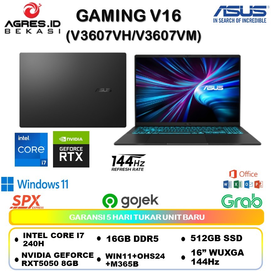 Jual ASUS Gaming V16 (V3607VH) Intel Core i7 240H RTX5050 8GB | 16gb ...