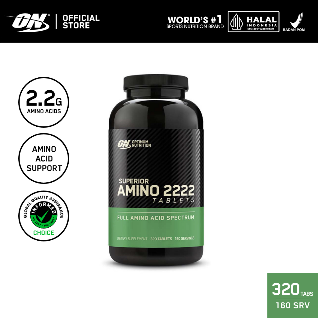 Jual Optimum Nutrition Superior Amino 2222 - Suplemen / Gym / Asam ...
