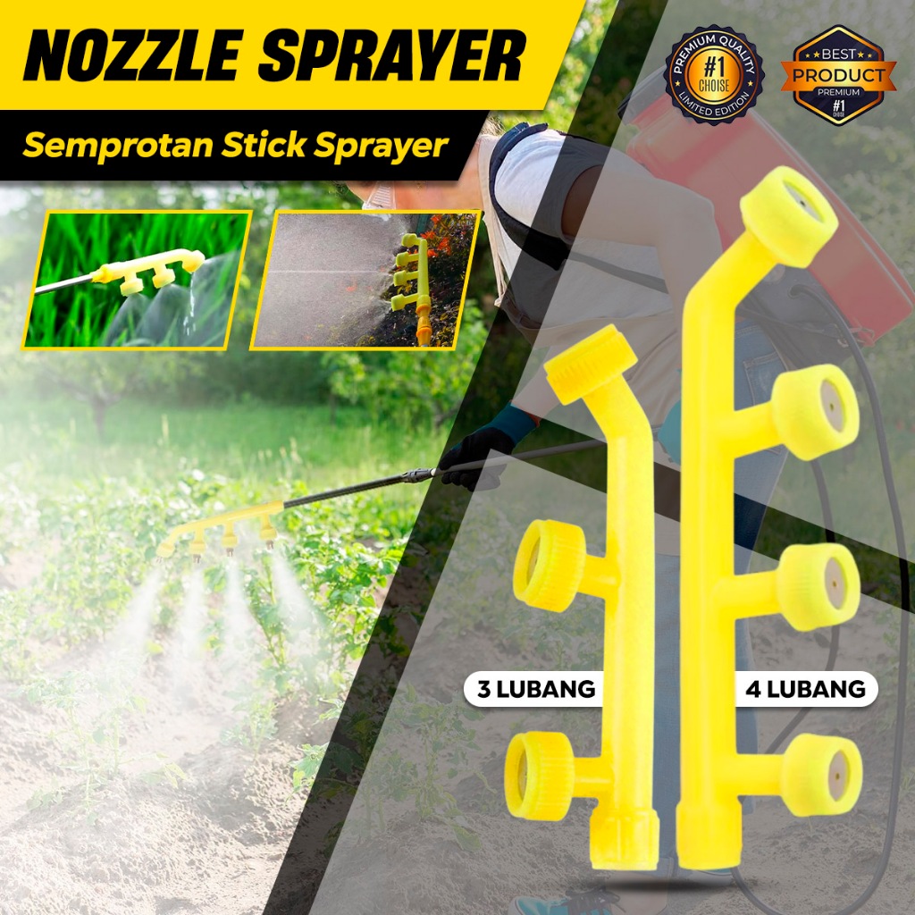 Jual Nozzle Sprayer Stik Kepala Semprotan Pipa Spray 4 Mata Semprotan 4 ...