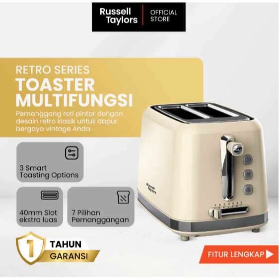Jual Russell Taylors Toaster Pemanggang Roti Estetik dengan 7 ...