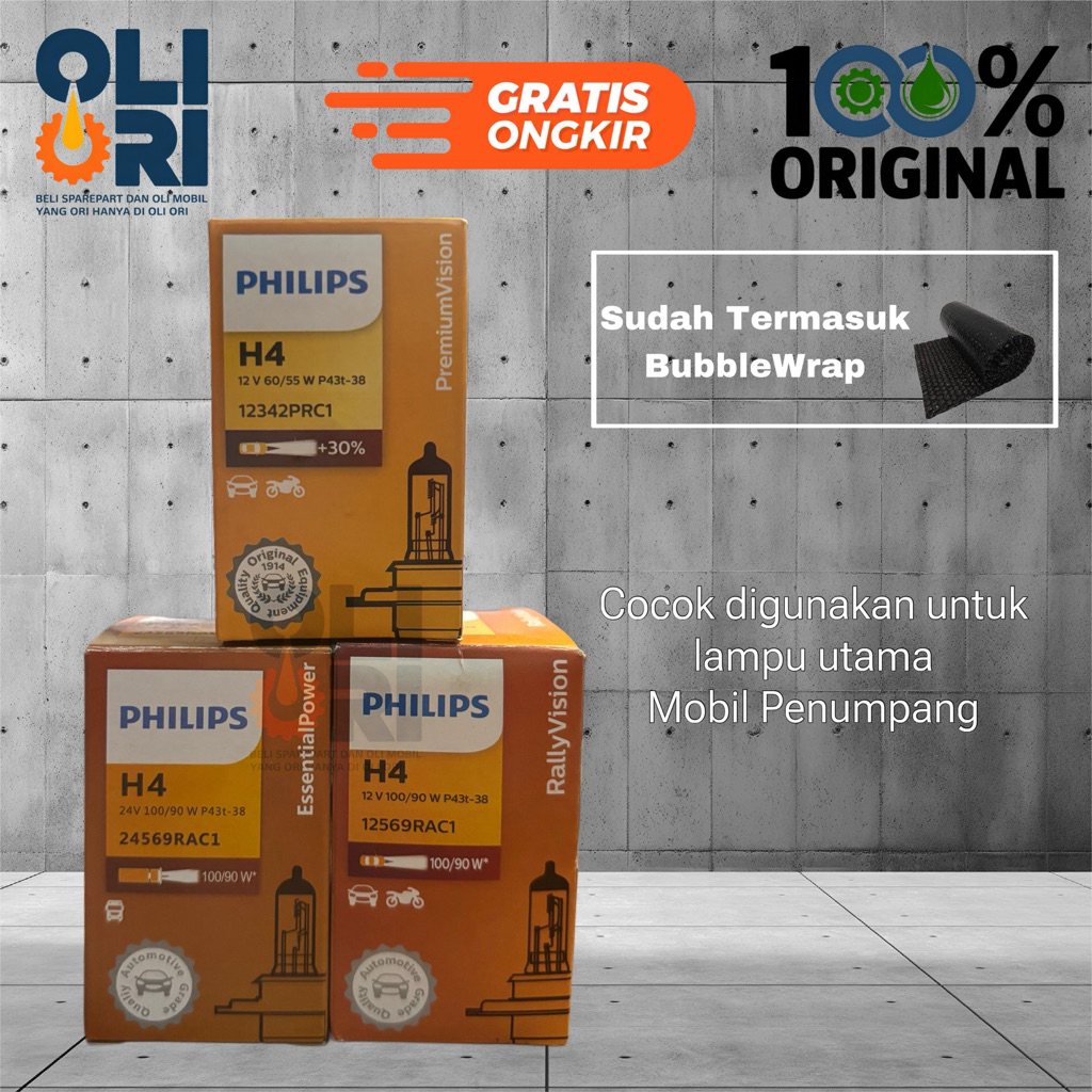 Jual Bohlam Lampu Halogen PHILIPS H4 12V 60/55W | 12V 100/90 | 24V 100/90W ORIGINAL | Shopee ...