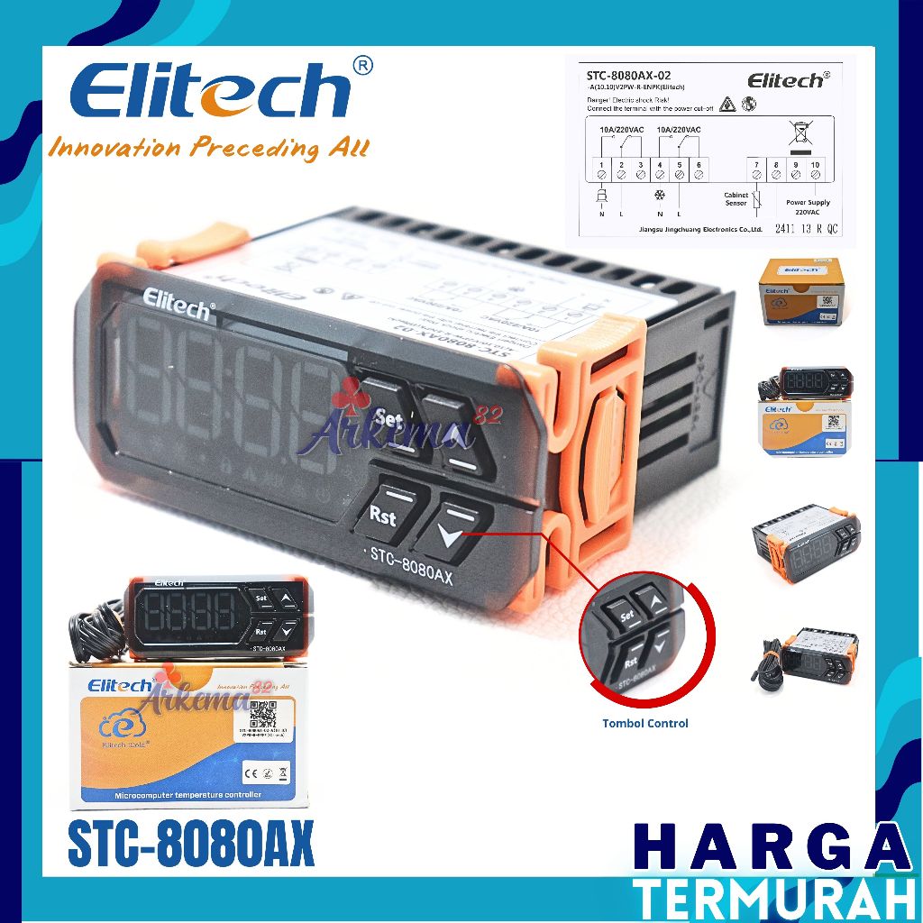 Jual THERMOSTAT STC-8080Ax | TEMPERATURE CONTROL DIGITGAL STC8080 Ax | PENGATUR SUHU COOL ...