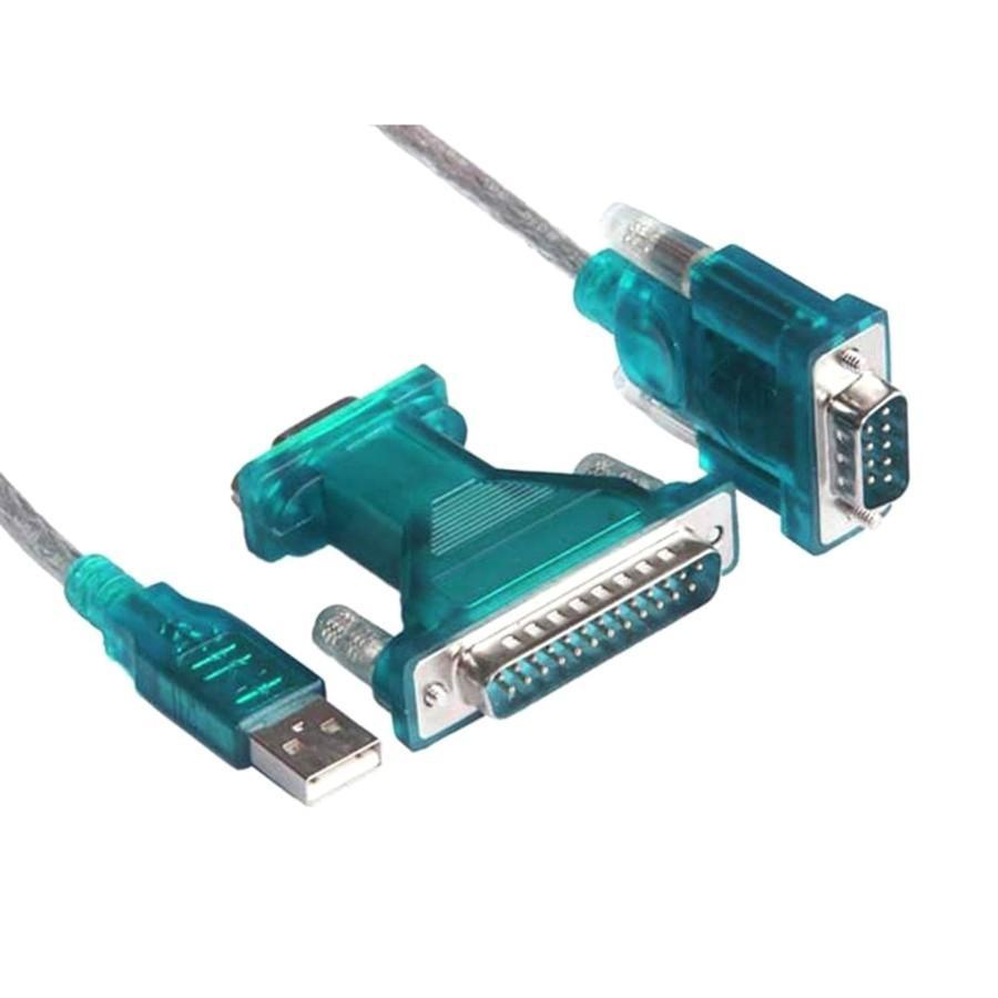 Jual Kabel USB Serial RS232 DB9 combo DB25 Male Konverter USB to Serial ...