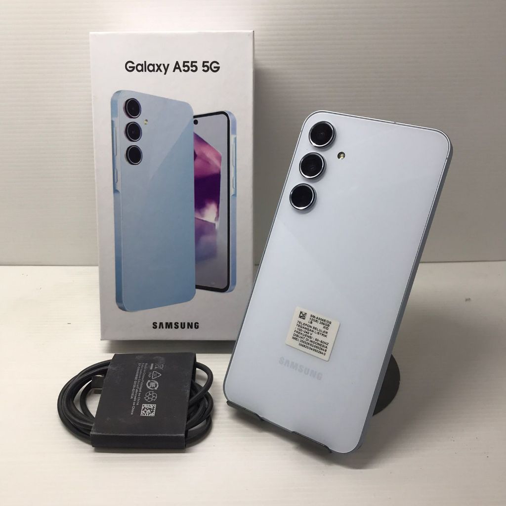Jual MULUS EX SEIN SAMSUNG GALAXY A55 5G 12/256 ICE BLUE NO MINUS FULLSET | Shopee Indonesia