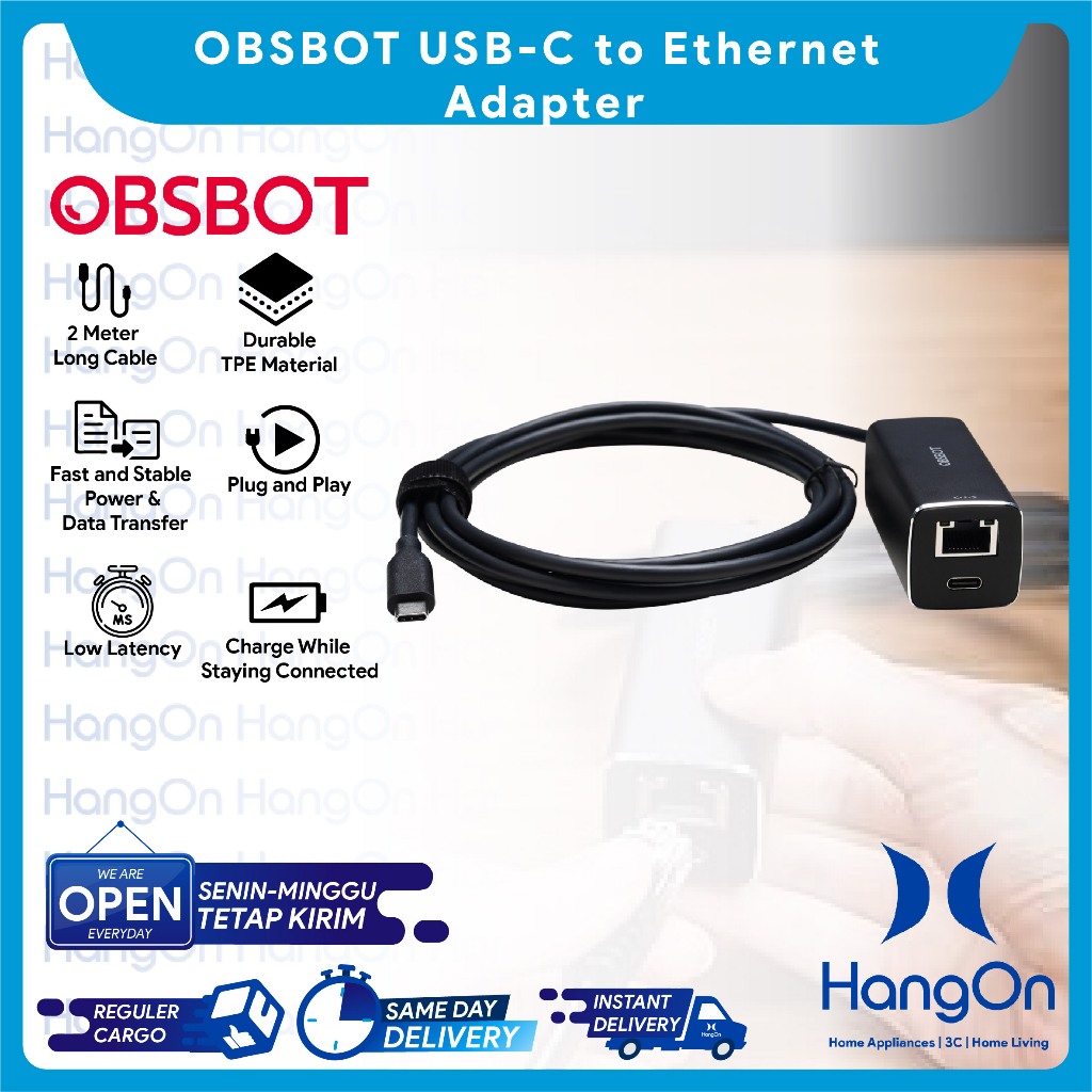 Jual OBSBOT USB-C to Ethernet Adapter for Tail Air Webcam Streaming ...