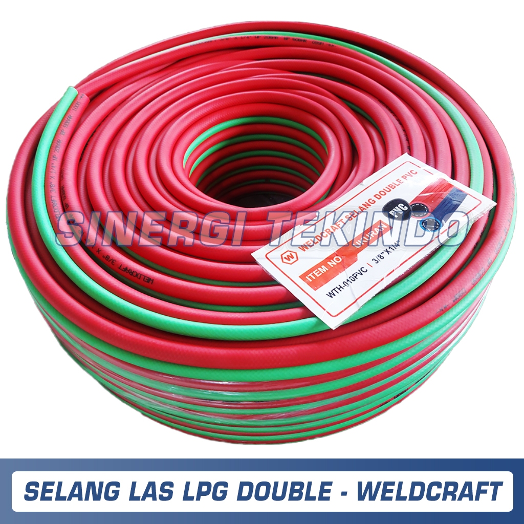 Jual Selang Las Double Oksigen LPG PVC 3/8" X 1/4" Per Meter Meteran ...