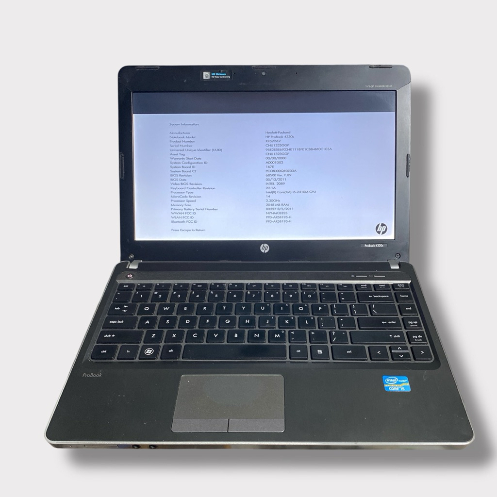 Jual Laptop HP ProBook 4330s | Core i5-2410M | RAM 4GB | HDD 320GB ...