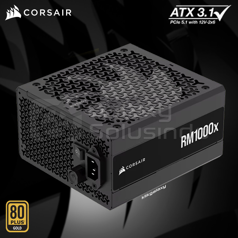 Jual Corsair RM1000x 1000Watt 80 Plus Gold ATX 3.1 Fully Modular Power ...
