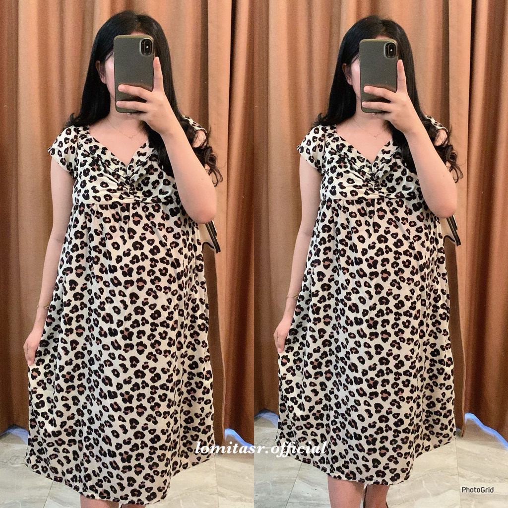Jual DRESS KERUT DEPAN Lomita Bahan Rayon PREMIUM - Daster Milenial ...