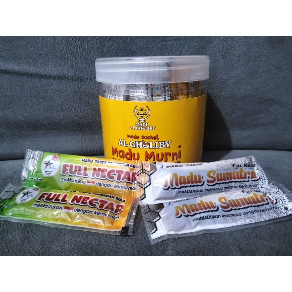 Jual MADU MURNI AL GHOLIBY KEMASAN SACHETAN | Shopee Indonesia