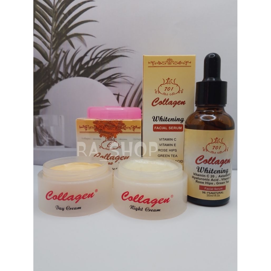 Jual PAKET COLLAGEN " 3in1 " ( KRIM SIANG _ KRIM MALAM _ SERUM ...