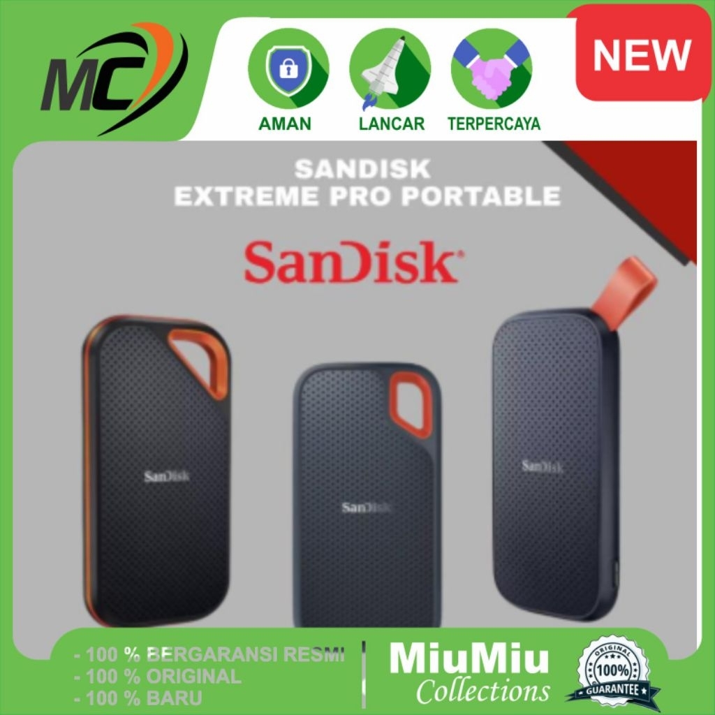 Jual NEW Sandisk Extreme SSD Portable V2 2TB 1TB 500GB SSD Eternal Hardisk | Shopee Indonesia