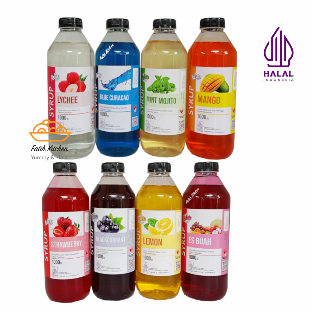 Jual NABATA Sirup Aneka Varian Rasa 1000 ml Halal Asli All Premium Flavoured Syrup Untuk Minuman ...