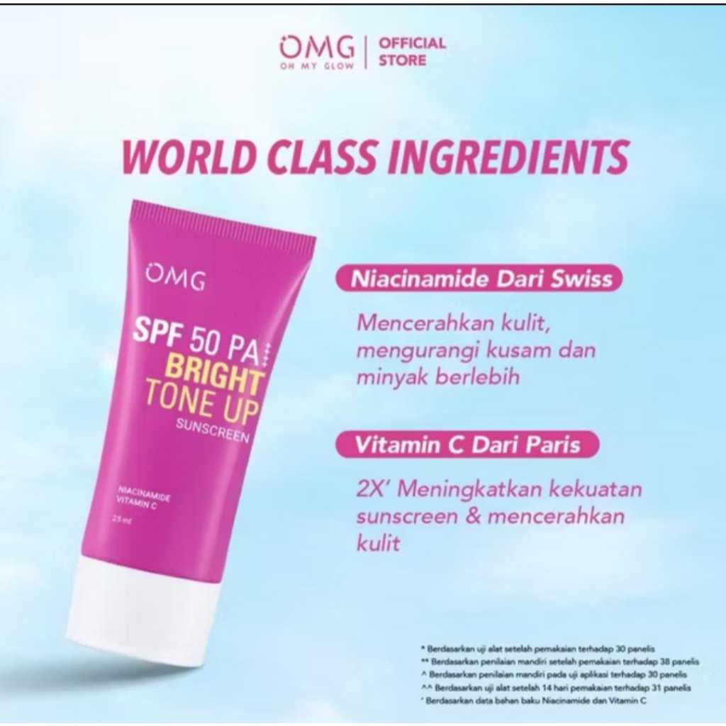 Jual OMG Oh My Glow Bright Booster UV Barrier Sunscreen SPF 50 PA ...