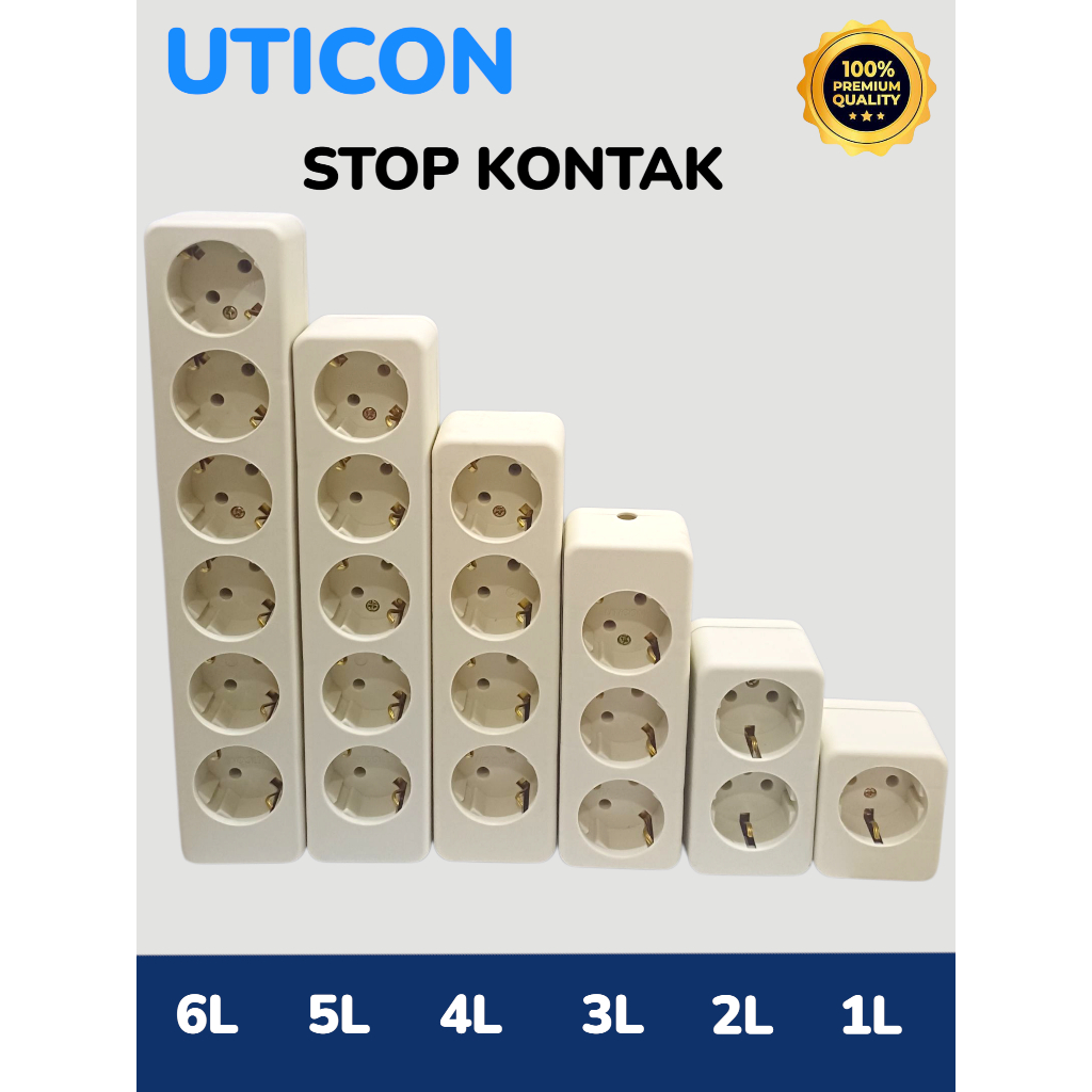 Jual Stop Kontak Uticon 1 2 3 4 5 6 Lubang Tanpa Kabel - Colokan Arde Aman SNI | Shopee Indonesia