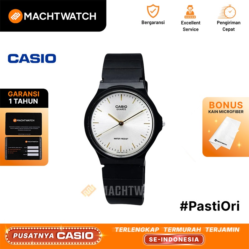 Jual Jam Tangan Unisex Analog Casio Standard MQ-24-7E2LDF MQ24 Classic Silver Dial Black Resin ...