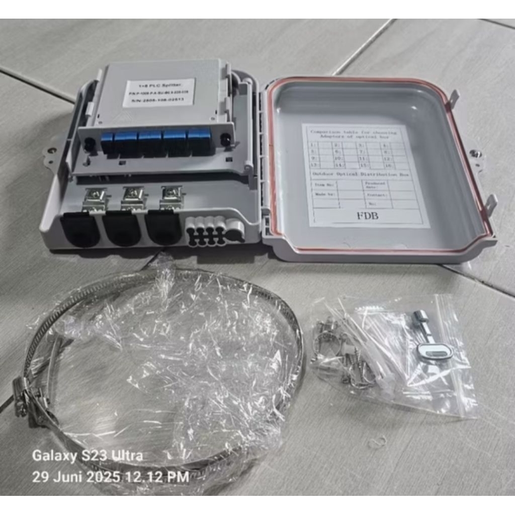 Jual odp 8 core lengkap spliter box 1:8 sc upc/odp mini 8 core model box | Shopee Indonesia
