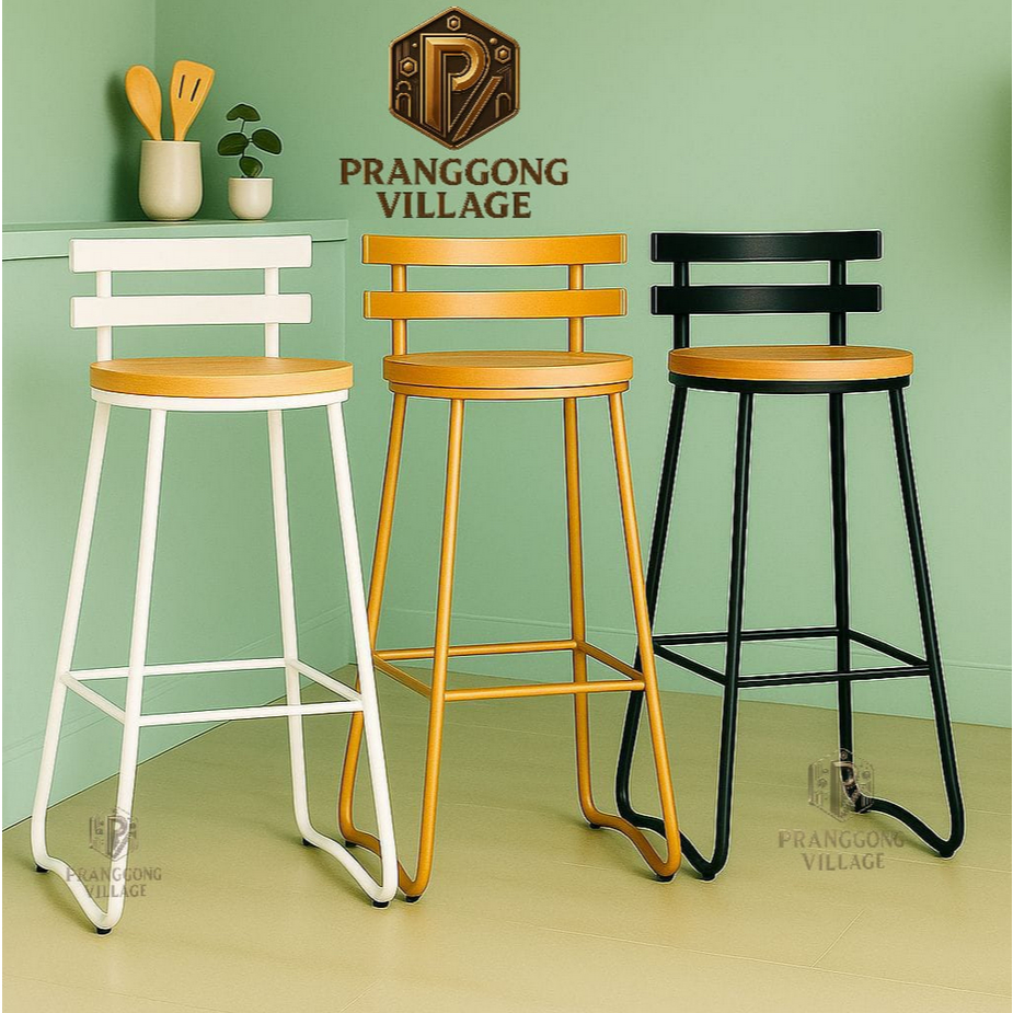 Jual KURSI BAR LEXUS / BANGKU BAR BESI KAYU / KURSI KAFE ELEGAN ...