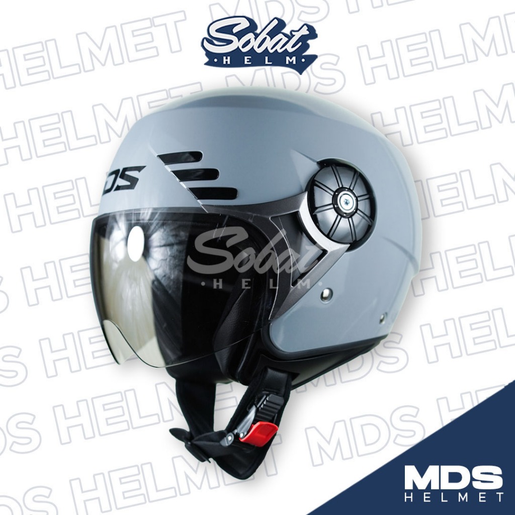 Jual BOSHELM Helm Retro MDS MEICA SOLID Helm Half Face SNI | Shopee ...